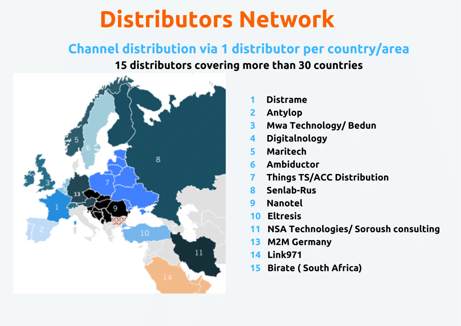Our Distributors Network - sensing labs lorawan iot solutions